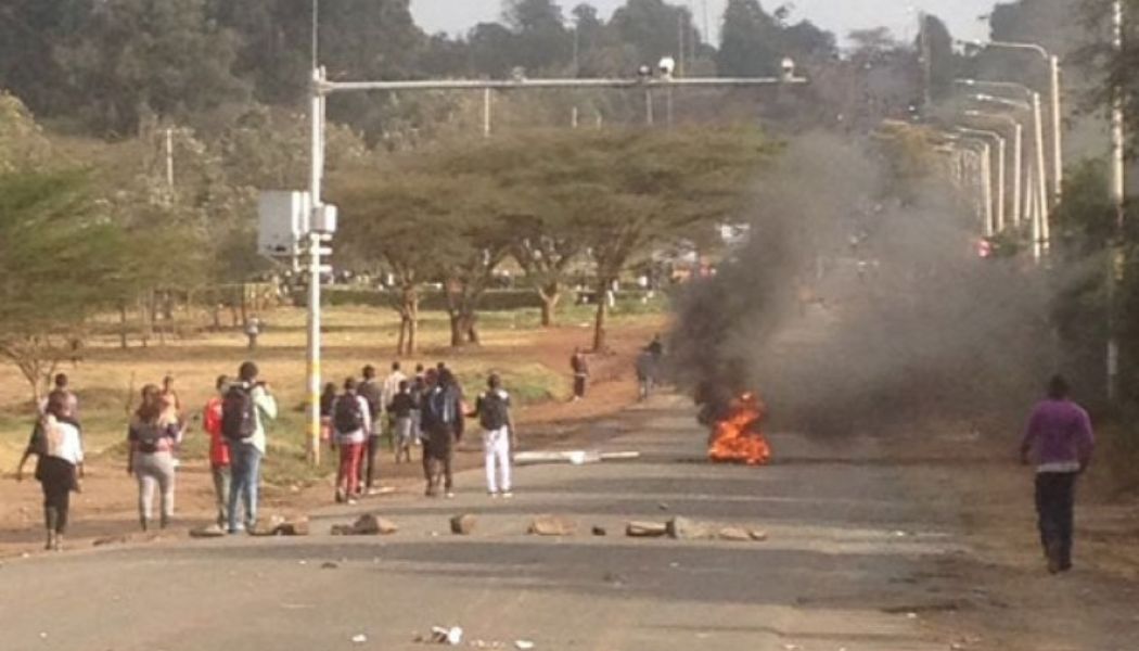 Multimedia University students block Magadi Road protesting death of ...