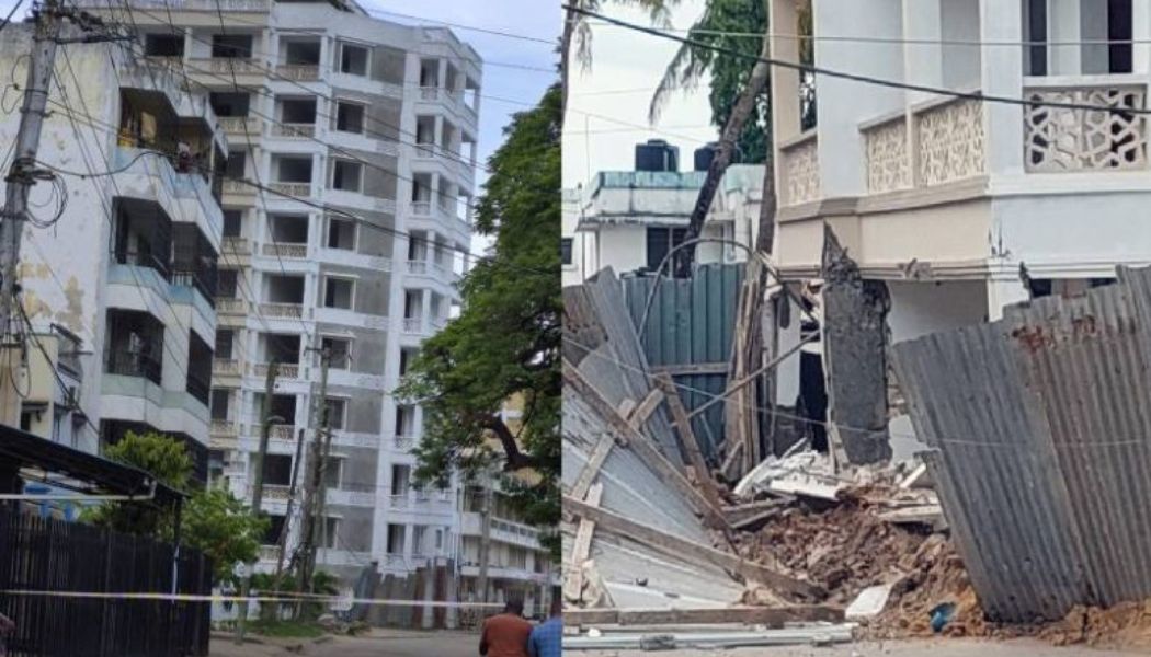 KDF officers deployed to demolish sinking 11-storey building in Mombasa ...