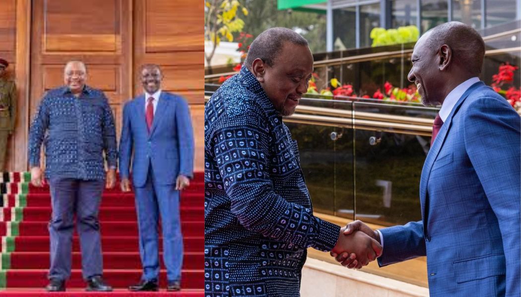 Uhuru Kenyatta meets President Ruto at State House - AfrinewsKE